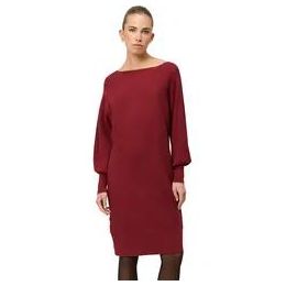 Strickkleid Zero "Damen strukturiert U-Boot Ausschnitt", Damen, Gr. 42, Normalgr&ouml;&szlig;en, cabernet, Strick, Obermaterial: 50% Viskose, 30% Polyester, 20% Polyamid, Strukturmuster, figurbetont kurz, U-Boot-Ausschnitt, weit B&uuml;ndchen krempelbar, Kleider Strickkleid, Plain/ohne Details