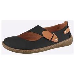 Slipper Gemini, Damen, Gr. 39, schwarz, Glattleder, Schuhe Slipper
