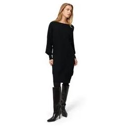 Strickkleid Zero "Damen strukturiert U-Boot Ausschnitt", Damen, Gr. 40, Normalgr&ouml;&szlig;en, schwarz beauty, Strick, Obermaterial: 50% Viskose, 30% Polyester, 20% Polyamid, Strukturmuster, figurbetont kurz, U-Boot-Ausschnitt, weit B&uuml;ndchen krempelbar, Kleider Strickkleid, Plain/ohne Details