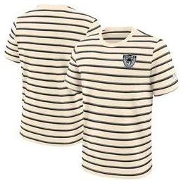 T-Shirt Nike "Nike T-Shirt Las Vegas Raiders Nike Rewind Club Striped Tee", Damen, Gr. M, wei&szlig;, 100% Baumwolle, Shirts T-Shirt
