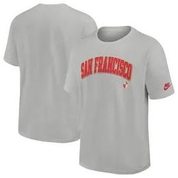 T-Shirt Nike "Nike T-Shirt San Francisco 49ers Nike SS Loose Fit Cotton", Damen, Gr. XL, grau, 100% Baumwolle, Shirts T-Shirt