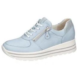 Waldl&auml;ufer Plateausneaker WALDL&Auml;UFER "H-LANA", Damen, Gr. 5,5 (38,5), hellblau, Nappaleder, Veloursleder, Schuhe Plateausneaker, Komfortschuh, Halbschuh, Bequemschuh in Komfortweite H (= sehr weit)