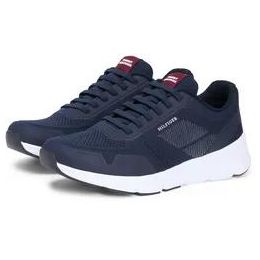 Sneaker Tommy Hilfiger "MODERN COMFORT RUN TECH KNIT", Herren, Gr. 45, dunkelblau, Lederimitat, Textil, Schuhe Sneaker, Freizeitschuh, Halbschuh, Schn&uuml;rschuh mit seitlichem Logo