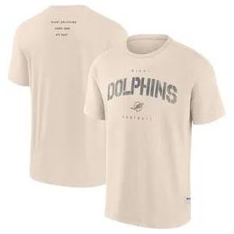 T-Shirt Fanatics "Fanatics T-Shirt Miami Dolphins Elevated Signature SS", Damen, Gr. L, grau, 100% Baumwolle, Shirts T-Shirt