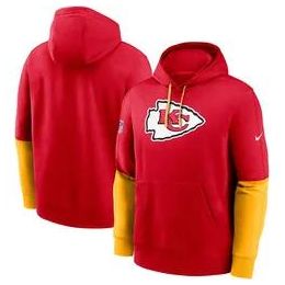 Kapuzenpullover Nike "Nike Hoodie Kansas City Chiefs Nike Club Team Issue", Damen, Gr. XL, rot, 80% Baumwolle, 20% Polyester, Pullover Kapuzenpullover