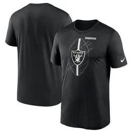 T-Shirt Nike "Nike T-Shirt Las Vegas Raiders Nike Legend Icon", Damen, Gr. S, schwarz, 100% Polyester, Shirts T-Shirt