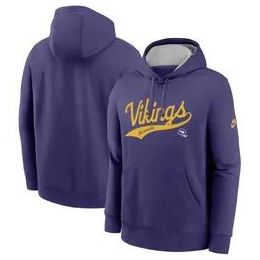 Kapuzenpullover Nike "Nike Hoodie Minnesota Vikings Nike Club Fleece", Damen, Gr. L, lila, 82% Baumwolle, 18% Polyester, Pullover Kapuzenpullover