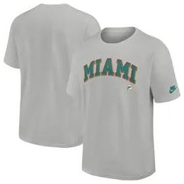 T-Shirt Nike "Nike T-Shirt Miami Dolphins Nike SS Loose Fit Cotton", Damen, Gr. XL, grau, 100% Baumwolle, Shirts T-Shirt