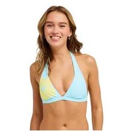 Triangel-Bikini-Top Roxy "Summer Surf Fixed Tri Halter", Damen, Gr. M, Cup B, tanager turquoise, Obermaterial: 87% Nylon, 13% Elasthan;, Bikini-Oberteile