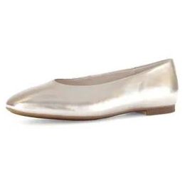 Ballerina Gabor "Eleganter Ballerina Effektleder", Damen, Gr. 36, gold, Schuhe Ballerina