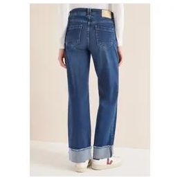 Loose-fit-Jeans Cecil, Damen, Gr. 30, L&auml;nge 30, mid blau used wash, Jeans, 78% Baumwolle, 20% Polyester, 2% Elasthan, unifarben, lang, Jeans, 5-Pocket-Style