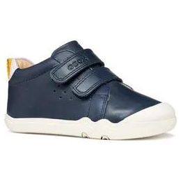 Barfu&szlig;schuh Geox "B STEPPIEUP BOY", Jungen, Gr. 26, navy, wei&szlig;, Leder, Schuhe Barfu&szlig;schuh, Babyschuh, hochgezogener Vorderkappe, Gr&ouml;&szlig;enschablone zum Download