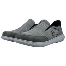 Slip-On Sneaker Bugatti, Herren, Gr. 43, hellgrau, Lederimitat, Textil, Schuhe, Freizeitschuh, Schlupfschuh, Slipper mit Logo-Icon