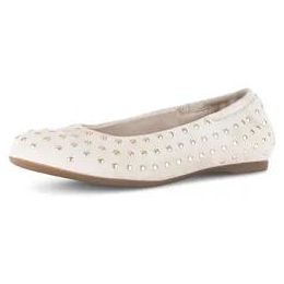 Ballerina Gabor "Eleganter Ballerina Rauleder", Damen, Gr. 37, beige, Schuhe Ballerina