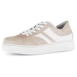 Sneaker Gabor "Sneaker low", Damen, Gr. 37,5, beige, Schuhe Sneaker