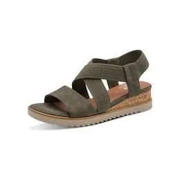 Sandalette Jana, Damen, Gr. 39, khaki, Lederimitat, Schuhe Sandalette