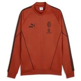 Sweatjacke Puma "AC Milan KING Anthem Jacke Herren", Damen, Gr. XL, rot fire schwarz, Obermaterial: 63% Polyester, 37% Baumwolle. Taschenfutter: 100% Polyester. Rippe: 93% Polyester, 7% Elasthan. Besatz: 100% Polyester, Sweatjacken Sweatjacke