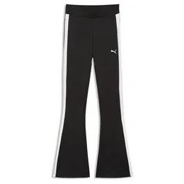 Leggings Puma "T7 Ausgestellte Leggings Damen", Damen, Gr. L, Normalgr&ouml;&szlig;en, schwarz, Obermaterial: 89% Polyester, 11% Elasthan; Seitenpartie: 11% Elasthan, 89% Polyester, unifarben, eng, Hosen Leggings