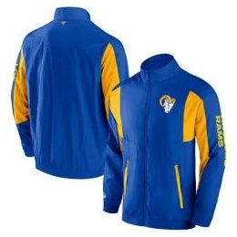 Bomberjacke Fanatics "Fanatics Jacke Los Angeles Rams Woven Track", Damen, Gr. S, blau, Popeline;Jersey, 100% Polyester, Jacken Bomberjacke