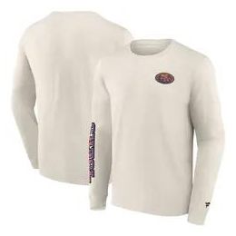 T-Shirt FANATICS "Fanatics T-Shirt San Francisco 49ers Gradient LS Crew", Damen, Gr. S, wei&szlig;, 100% Baumwolle, Shirts T-Shirt