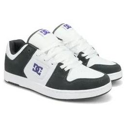 Schn&uuml;rschuh DC Shoes "Manteca", Herren, Gr. 8,5(41), grau, wei&szlig;, lila, Obermaterial:Obermaterial: Leder (Kuh) / Futter: Textil / Au&szlig;ensohle: Gummi;, Schuhe Schn&uuml;rschuh