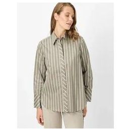 Klassische Bluse Brax "Style VIKI", Damen, Gr. 42, khaki, Web, 100% Baumwolle, Blusen