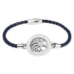Adelia&acute;s Armband ADELIA ́S "Damen Armband &ndash; Lebensbaum aus Leder mit Strass Steinchen 18 cm", blau, Armb&auml;nder, Damen, 18cm, Leder, Armband, Ideal als Geschenk f&uuml;r besondere Anl&auml;sse