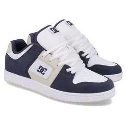 Sneaker DC Shoes "Manteca S", Herren, Gr. 7,5(40), navy, sanftes wei&szlig;, wei&szlig;, Obermaterial:53.02% Leder, 46.98% Synthetikmaterial;, Schuhe Sneaker