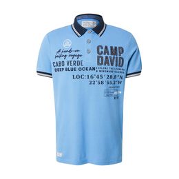 CAMP DAVID Poloshirt Herren Gr&ouml;&szlig;e XXL blau / navy / wei&szlig;