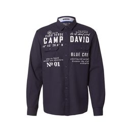CAMP DAVID Hemd Herren Gr&ouml;&szlig;e L navy / wei&szlig;