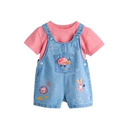 next Set 'Ladybug' M&auml;dchen Gr&ouml;&szlig;e 92 hellblau / curry / pink / rosa