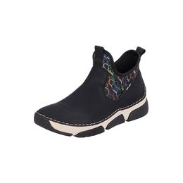 Rieker Stiefelette Damen Gr&ouml;&szlig;e 42 azur / smaragd / schwarz / offwhite Winterschuhe