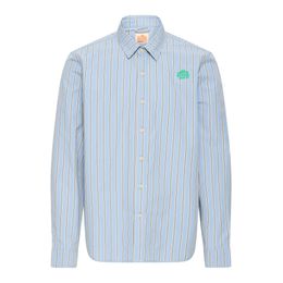 Blend Button Up Shirt 'BHSUN' male size XL Navy / Light blue / White