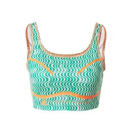 adidas by Stella McCartney Sporttop 'Truepurpose Printed' Damen Gr&ouml;&szlig;e XXXS/XXS grau / smaragd / orange