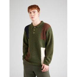 TOPMAN Pullover Herren Gr&ouml;&szlig;e L braun / khaki / schwarz / wei&szlig;