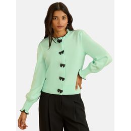 Love & Roses Strickjacke Damen Gr&ouml;&szlig;e L mint / schwarz