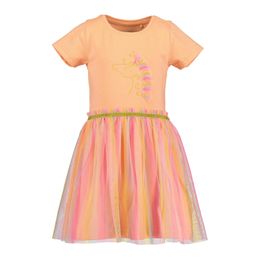 Blue Seven Kleid M&auml;dchen Gr&ouml;&szlig;e 128 hellblau / gold / apricot / pink