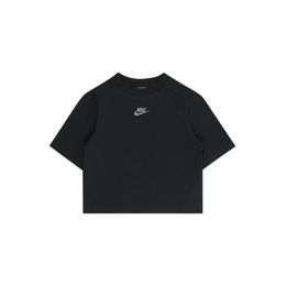 Nike Sportswear T-Shirt M&auml;dchen Gr&ouml;&szlig;e 122/128 hellgrau / schwarz