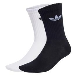 adidas originals Socken 'Ruffle Crew 2 Pairs' Damen Gr&ouml;&szlig;e 43/45 navy / wei&szlig;