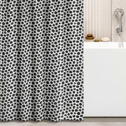 Bilderwelten Duschvorhang Schwarze Tusche Polkadots