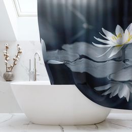 Bilderwelten Duschvorhang Lotus Spiegelung im Wasser