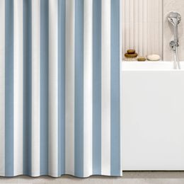 Bilderwelten Duschvorhang L&auml;ngsstreifen in Pastell Blau