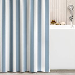 Bilderwelten Duschvorhang L&auml;ngsstreifen in Pastell Blau