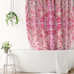 Bilderwelten Duschvorhang Mandala Aquarell Ornament pink