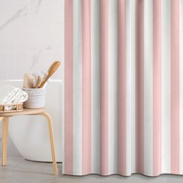 Bilderwelten Duschvorhang L&auml;ngsstreifen in Blass Pink