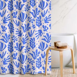 Bilderwelten Duschvorhang Matisse - Blaue Bl&auml;tter Muster