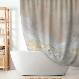 Bilderwelten Duschvorhang Gemalter Marmor in zartem Creme