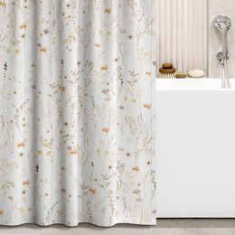 Bilderwelten Duschvorhang Elegantes Wildblumenmuster