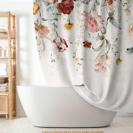 Bilderwelten Duschvorhang Rankende Blumen Aquarell