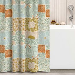Bilderwelten Duschvorhang Retro Patchwork Blumen Muster